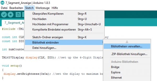 Installation von Bibliotheken über den Bibliotheksverwalter – smarthome ...