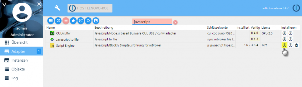 ioBroker JavaScript – Einführung – smarthome-tricks.de
