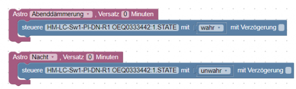 Blockly – Grundlagen – Trigger – smarthome-tricks.de