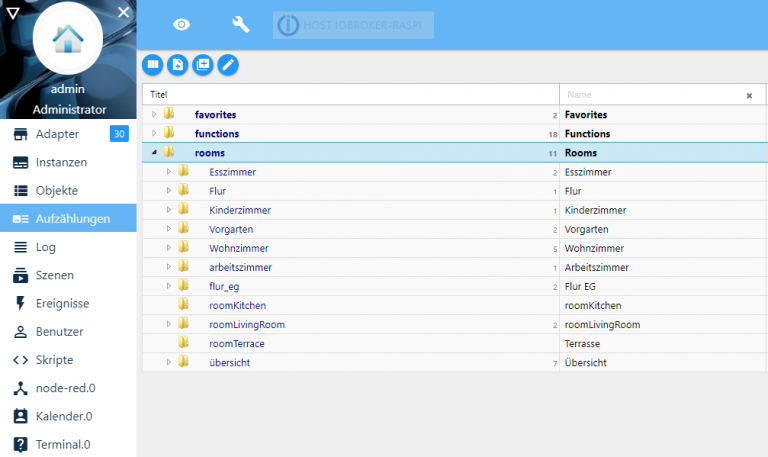 ioBroker Material UI – Navigation – smarthome-tricks.de