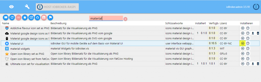 ioBroker Material UI – Installation – smarthome-tricks.de
