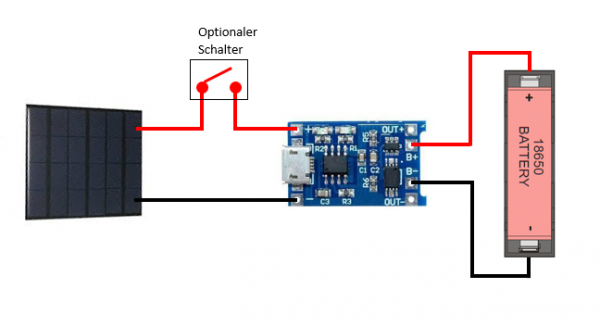 Solar-Ladegerät für 18650 Zelle – smarthome-tricks.de