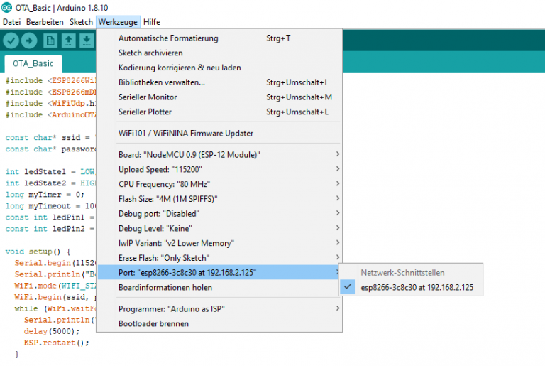 Arduino OTA Update – Update über WLAN – smarthome-tricks.de