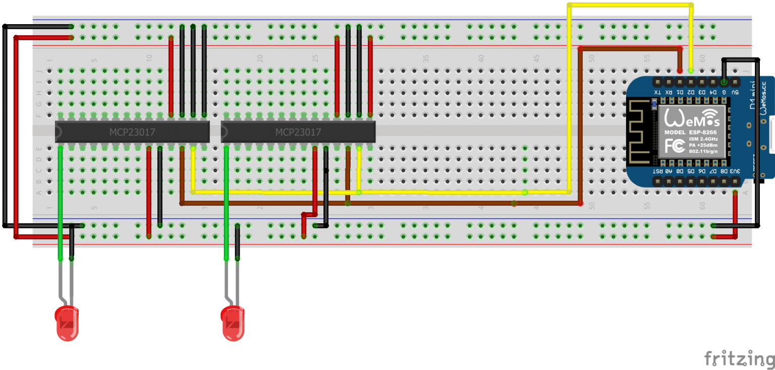 MCP23017 I/O Port Expander – smarthome-tricks.de
