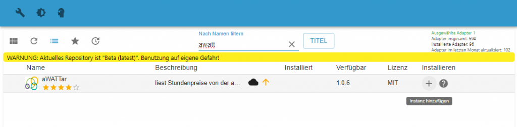 iobroker Adapter – AWATTar – smarthome-tricks.de