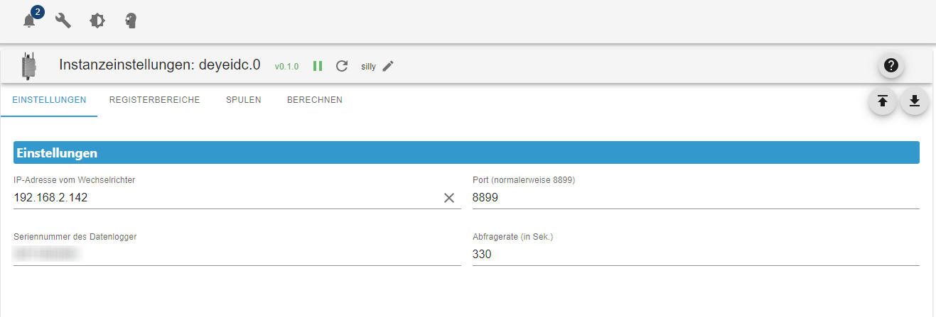 Installation des ioBroker-Adapters ioBroker.deye und Einrichtung ...